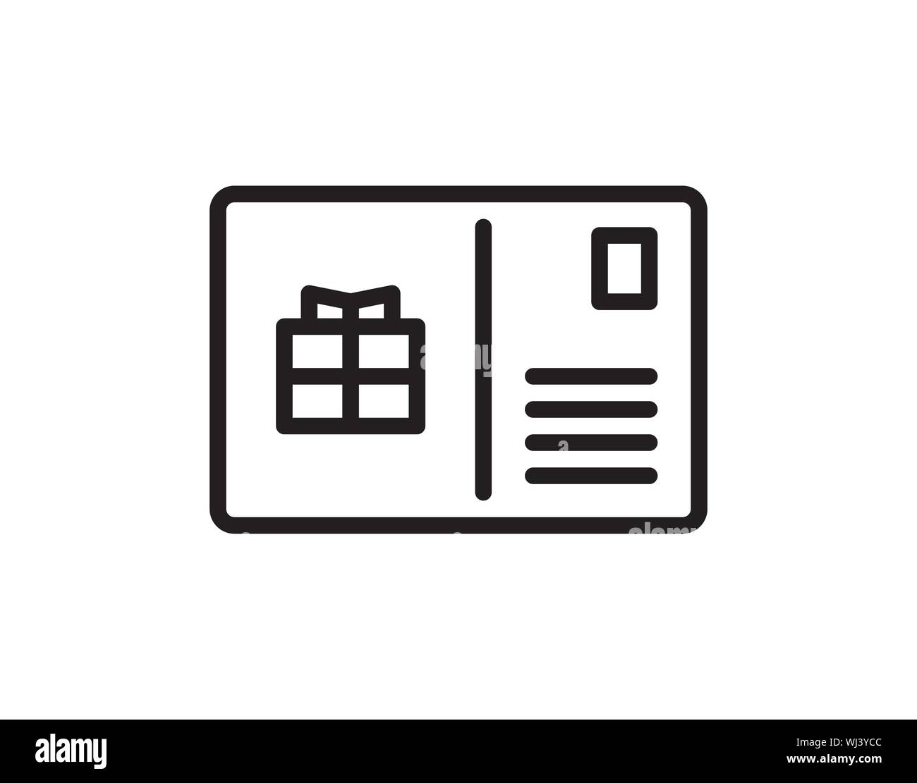 Gift certificate line icon Cut Out Stock Images & Pictures - Alamy