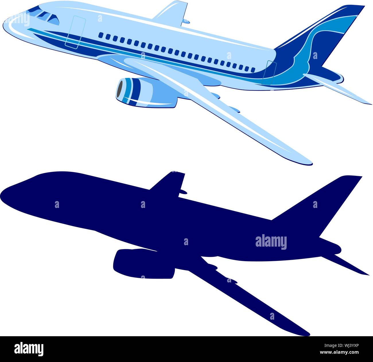 Flying Aircraft Stock Vector Images - Alamy
