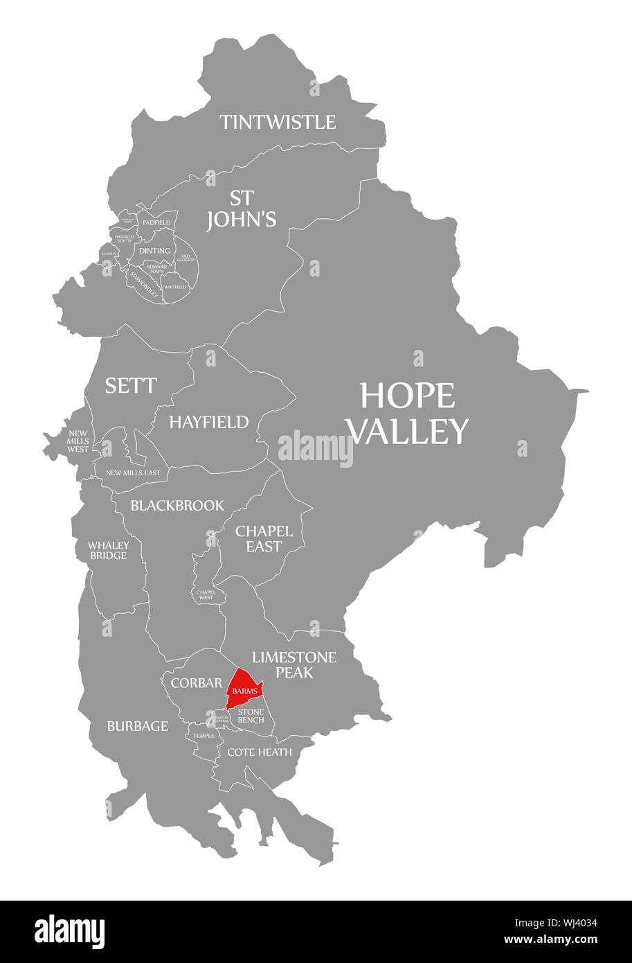 Uk midlands map Cut Out Stock Images & Pictures - Alamy