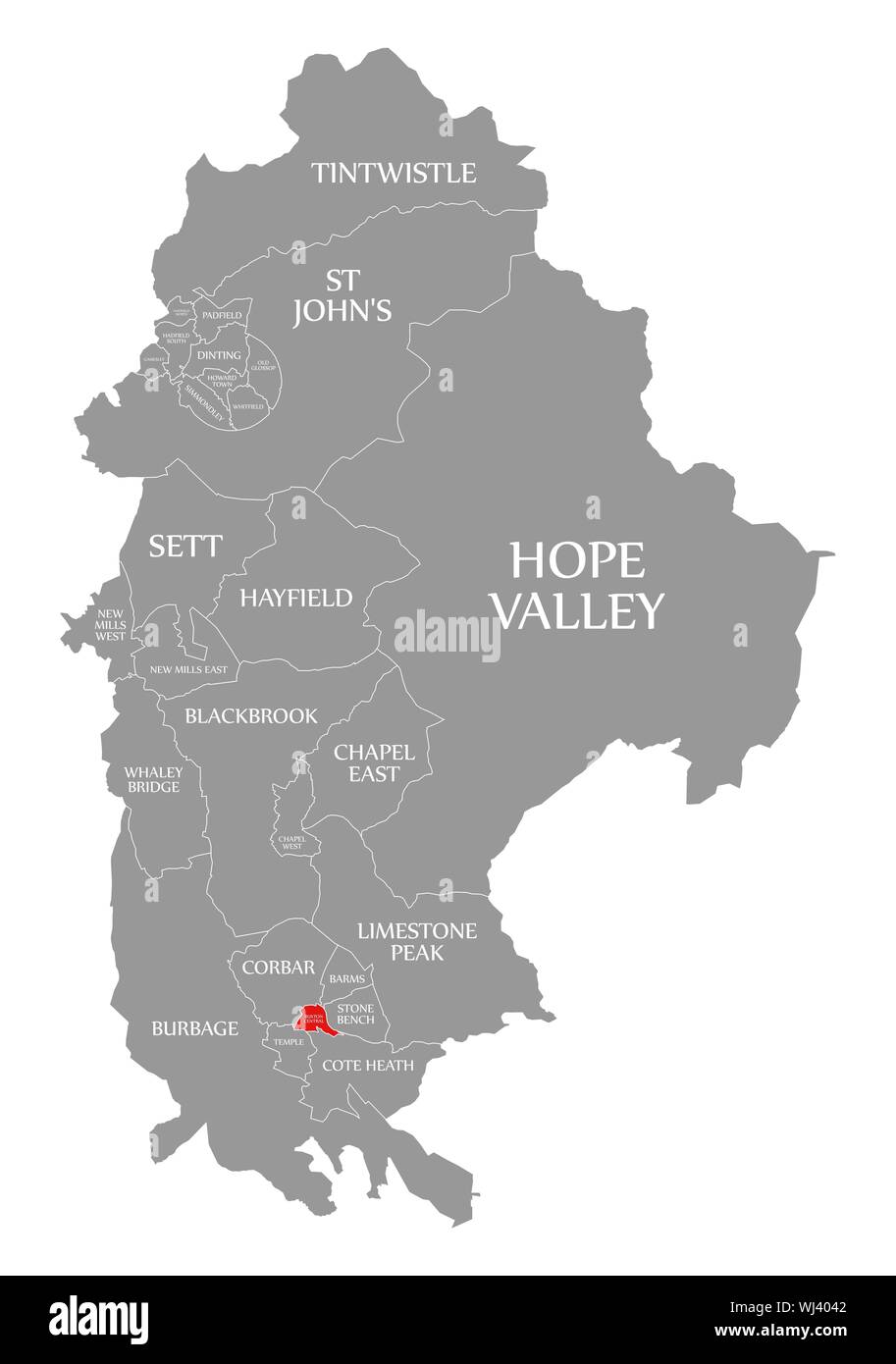 Map of buxton Cut Out Stock Images & Pictures - Alamy