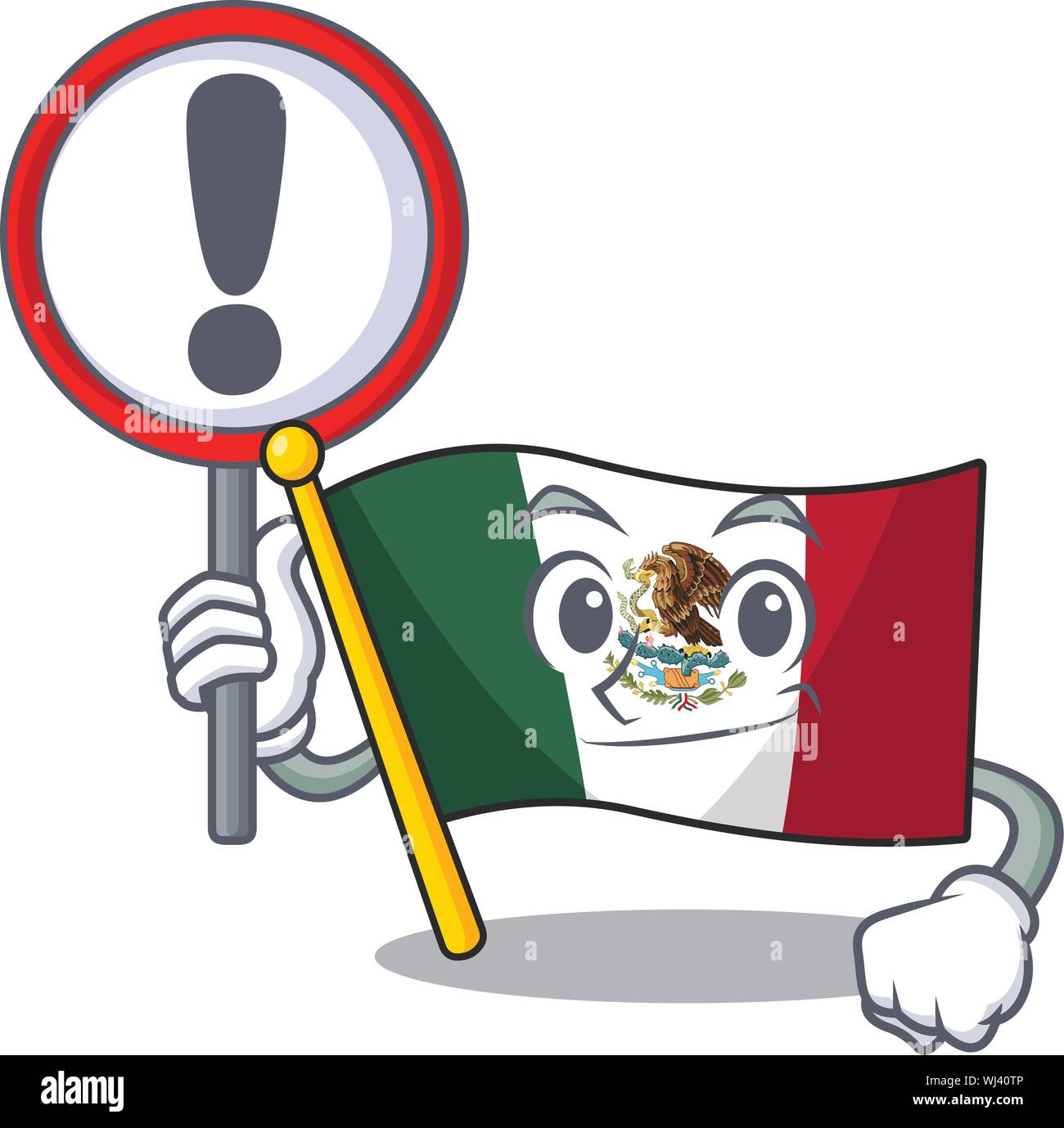 With sign flag mexico in the cartoon shape Stock Vector Image & Art - Alamy