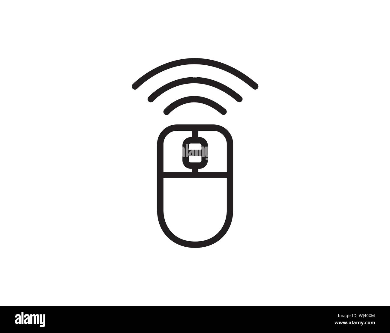 Wireless mouse line icon vector image Stock Vector Image & Art - Alamy