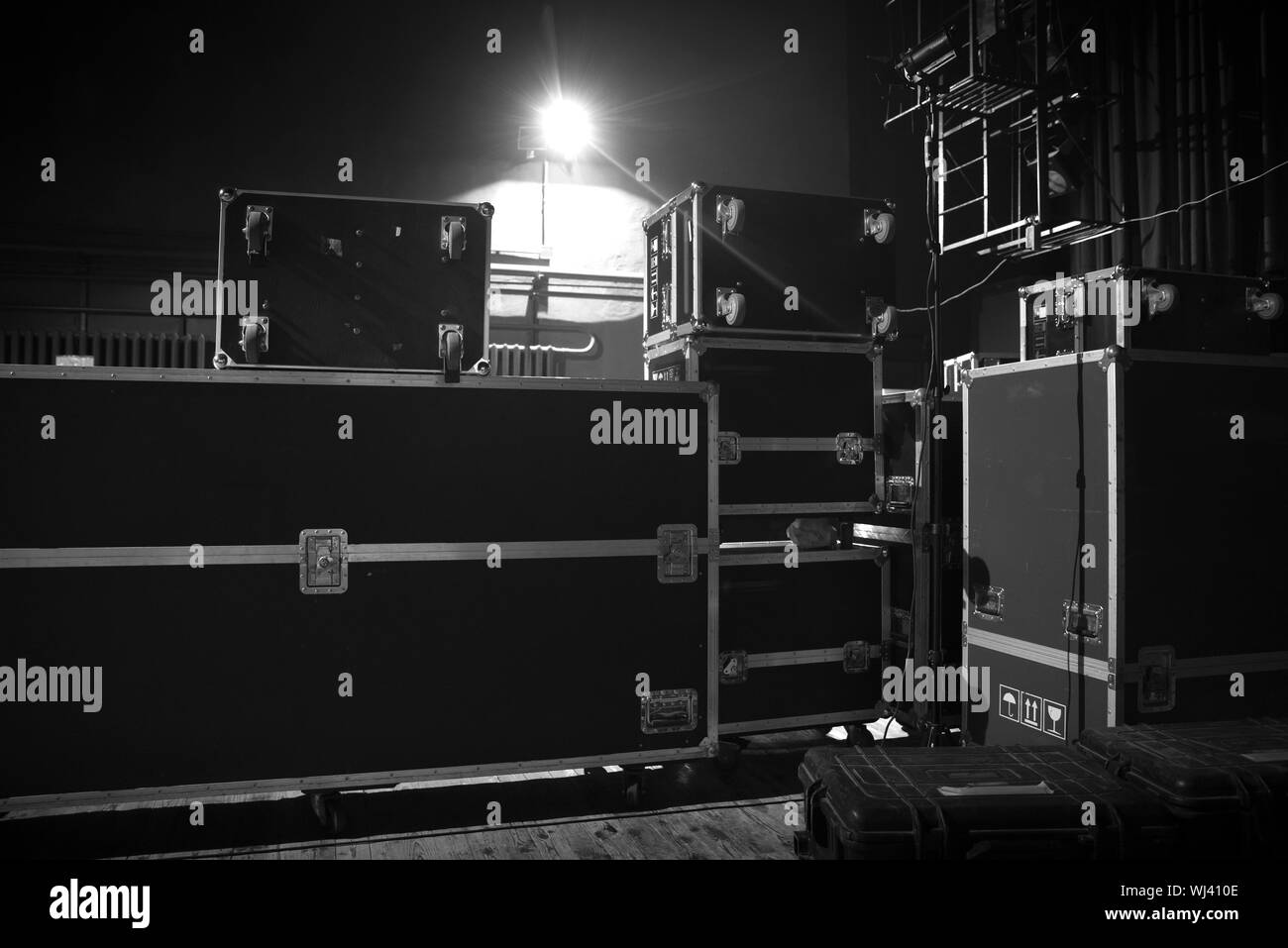 Sound equipment scene Black and White Stock Photos & Images - Alamy
