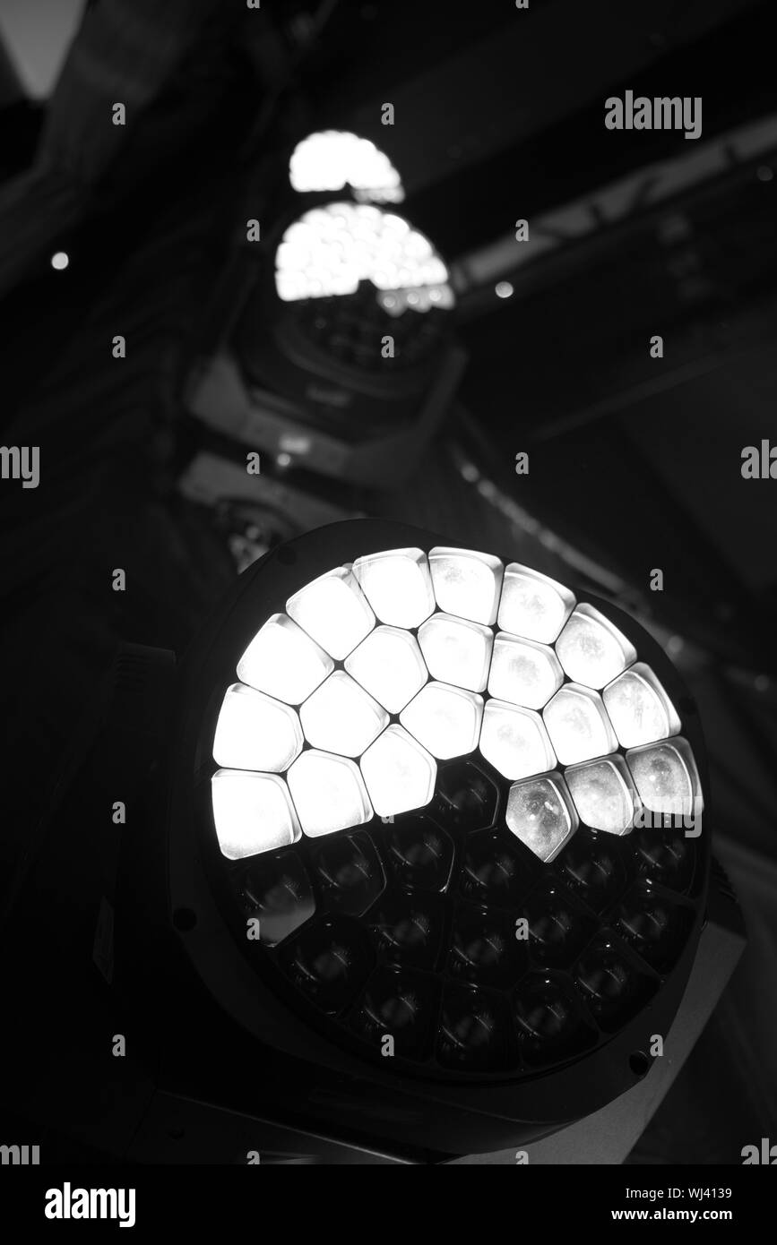 Stage illuminated light Black and White Stock Photos & Images - Alamy