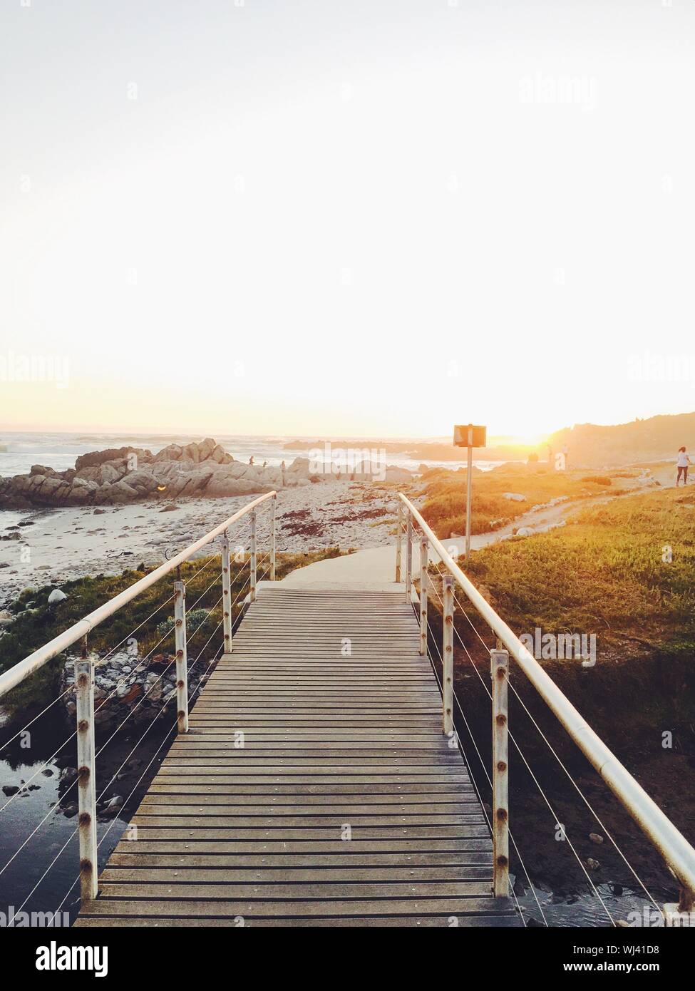 Footbridge beach hi-res stock photography and images - Alamy