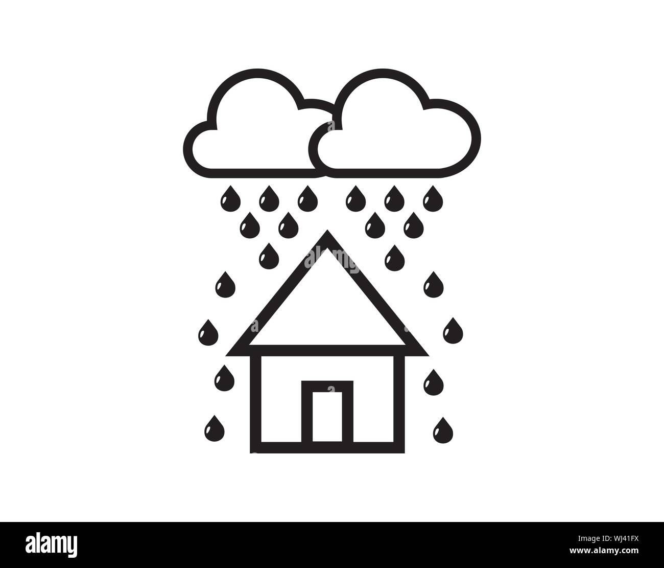 Water line flood house Cut Out Stock Images & Pictures - Alamy