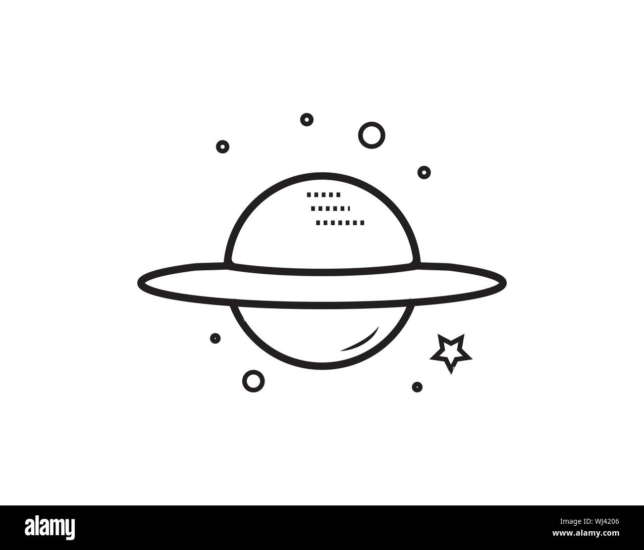 Flat planet saturn Cut Out Stock Images & Pictures - Alamy