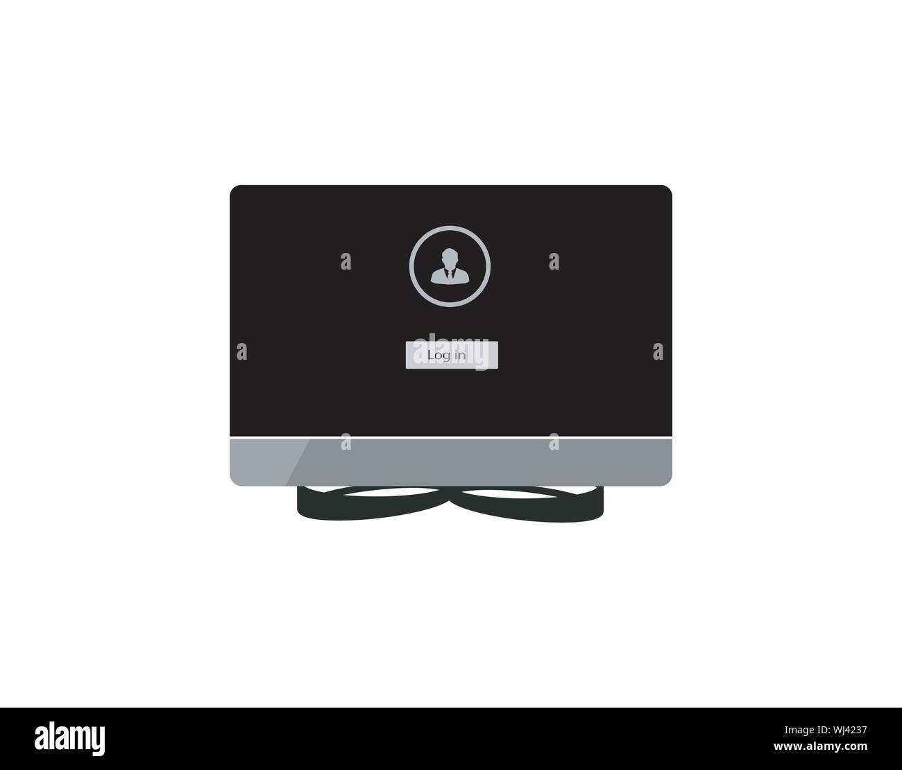 Desktop password access Stock Vector Images - Alamy