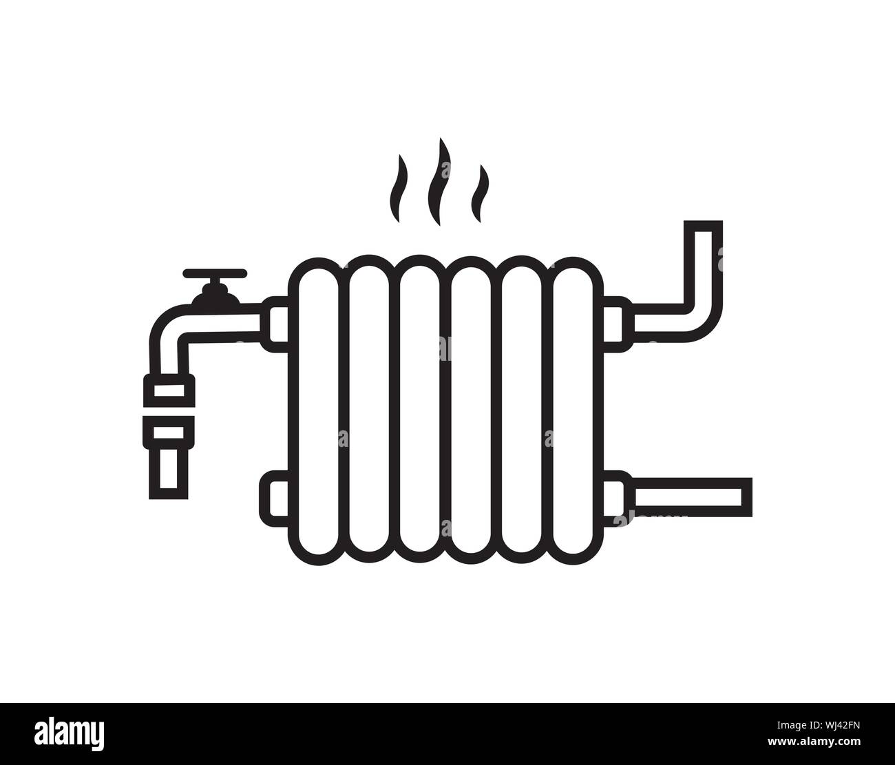 Water heater line icon Cut Out Stock Images & Pictures - Alamy