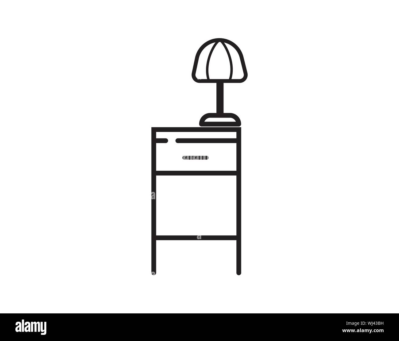 night stand icon from interior furniture collection for mobile concept ...