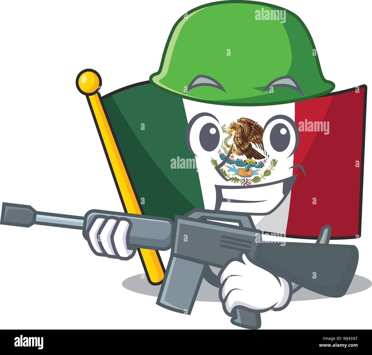 Army flag mexico in the cartoon shape Stock Vector Image & Art - Alamy