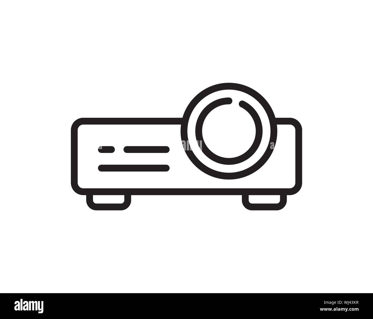 Presentation, movie, film, media projector vector illustration simple ...