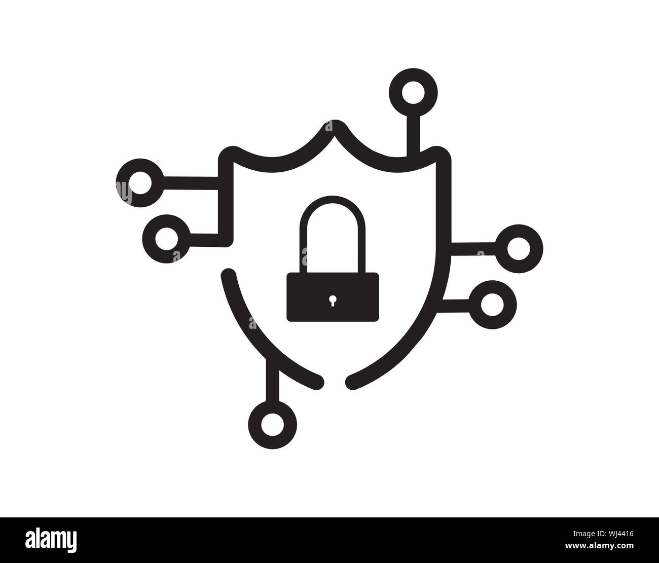 Cyber firewall icon outline Stock Vector Images - Alamy