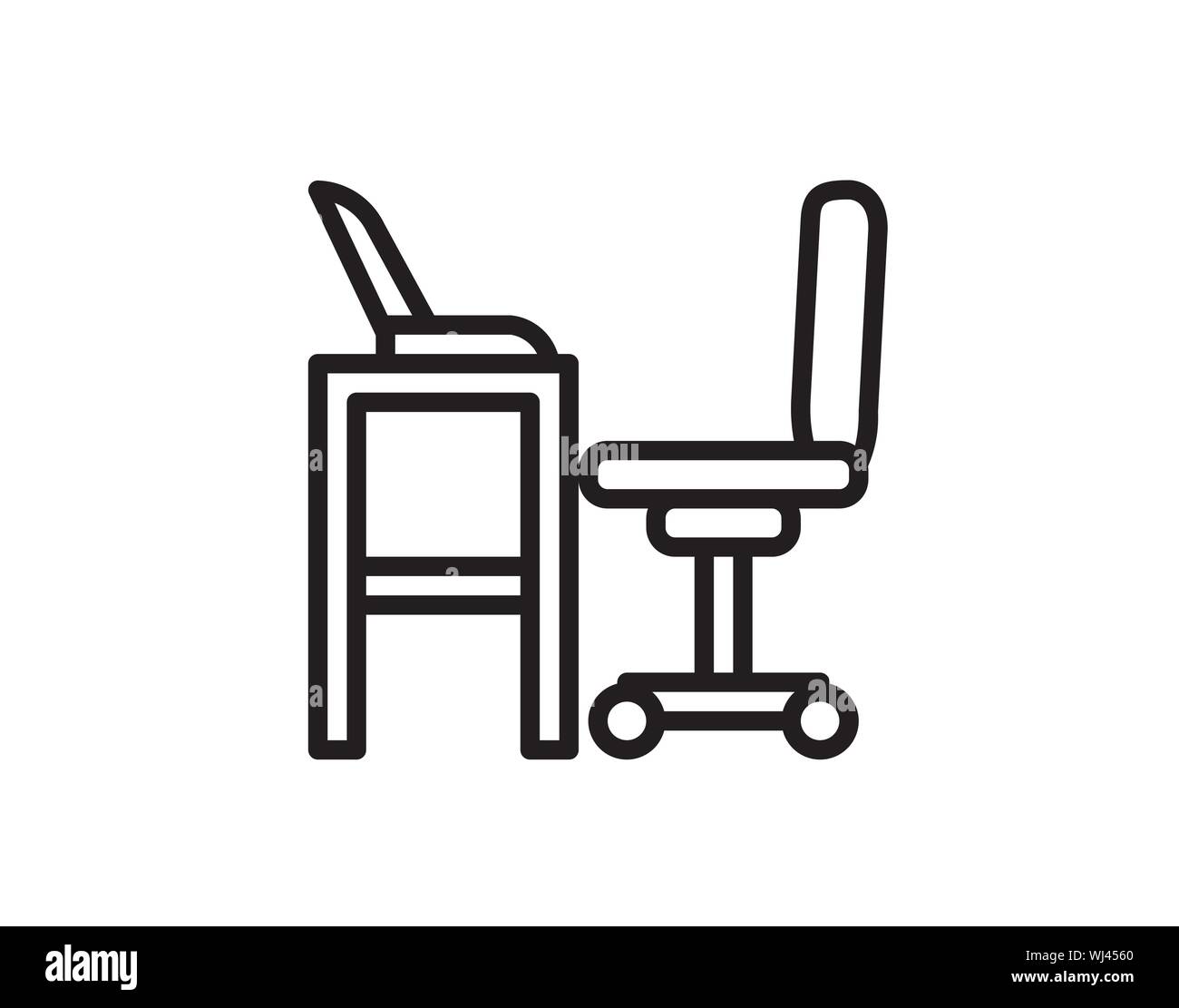 Workplace vector icon flat style graphical symbol Stock Vector Image ...