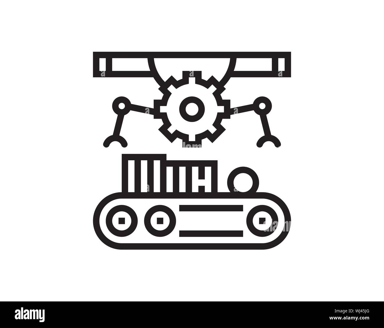 Automatic packaging machine conveyor Cut Out Stock Images & Pictures ...