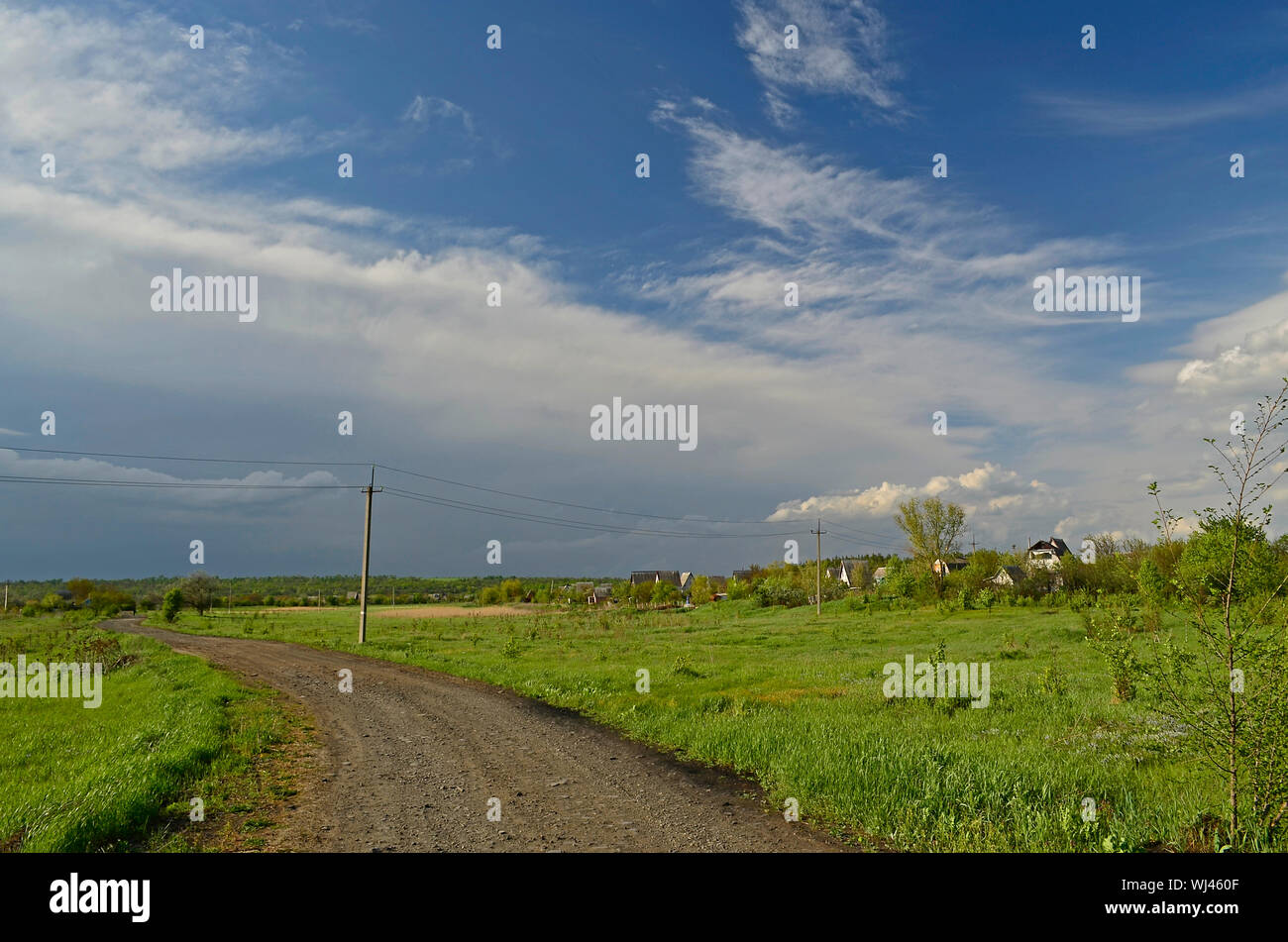 Spring landscapes in the countryside. City Novomoskovsk Ukraine Stock ...