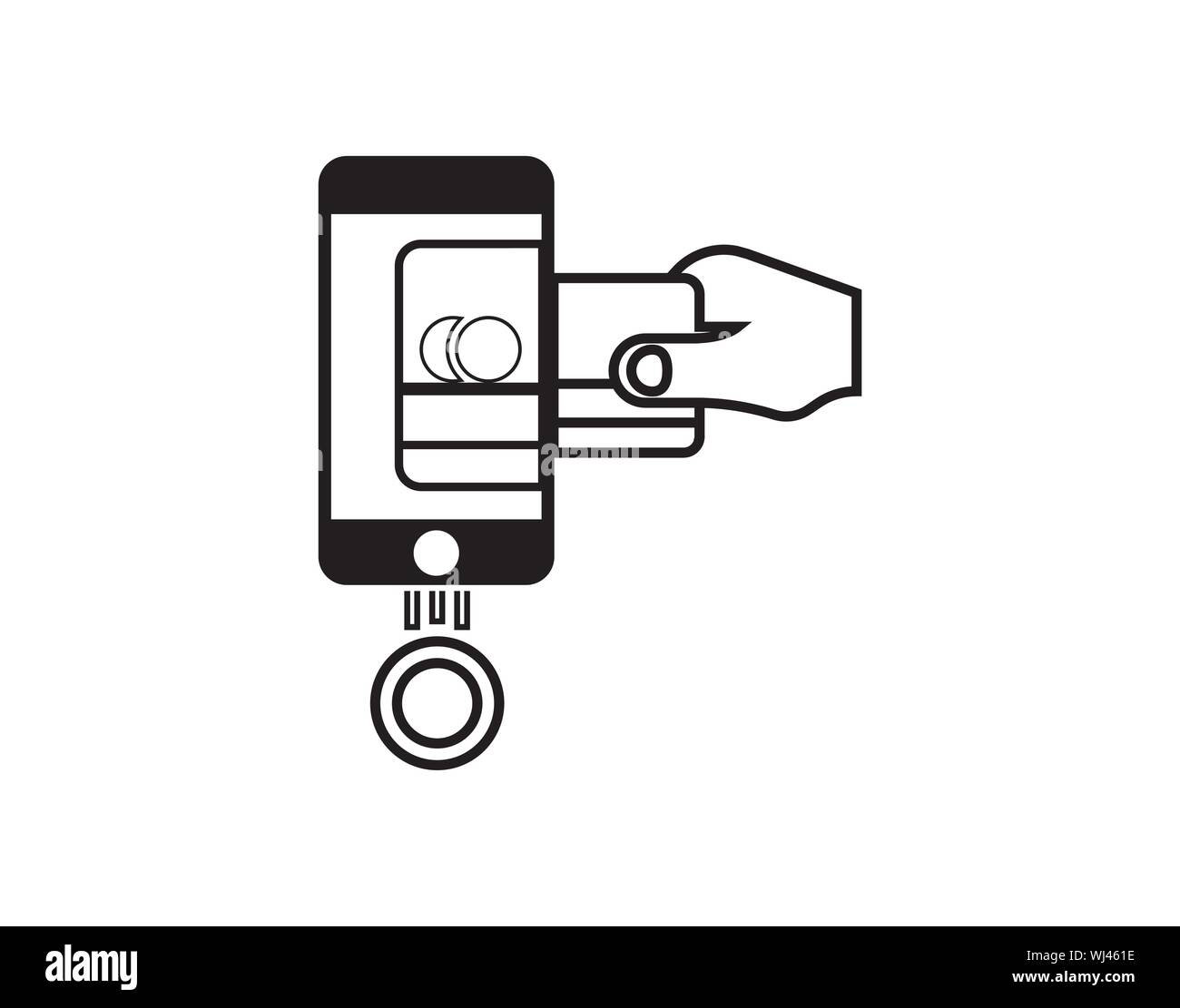 Payment method vector icon isolated on white background Stock Vector ...