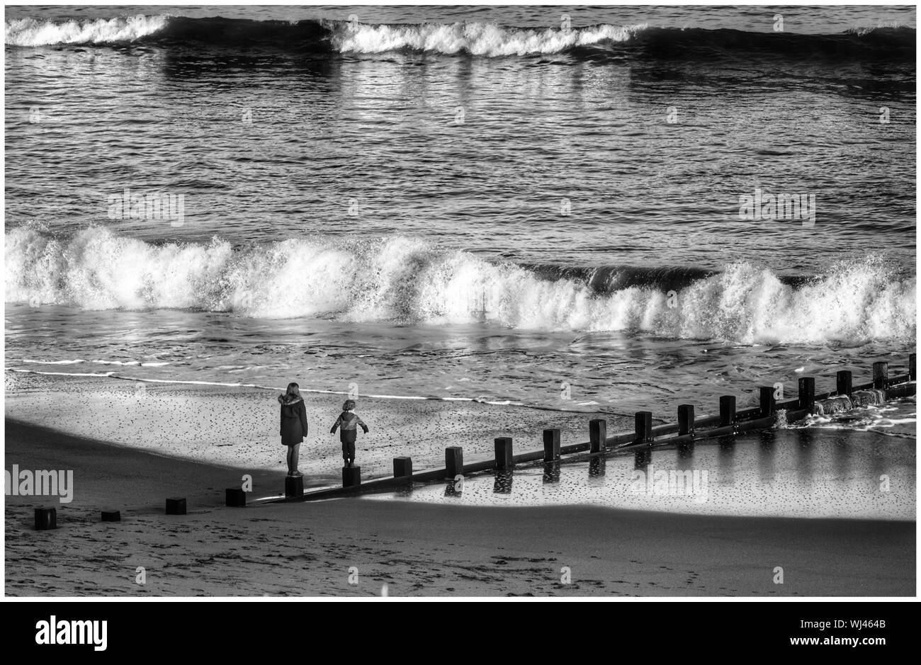 Wide angle beach view Cut Out Stock Images & Pictures - Alamy