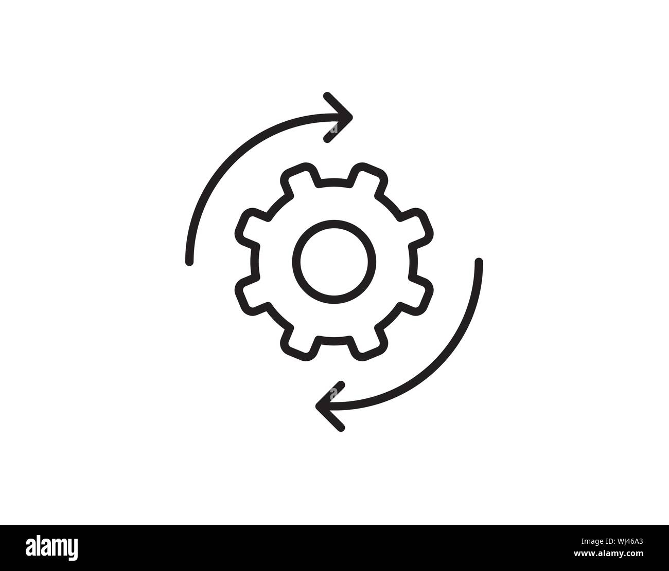 Settings vector icon line symbol - Vector Stock Vector Image & Art - Alamy