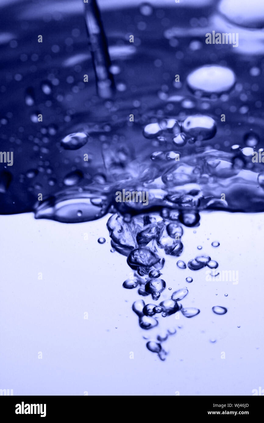 water falling close up bubble stream Stock Photo - Alamy