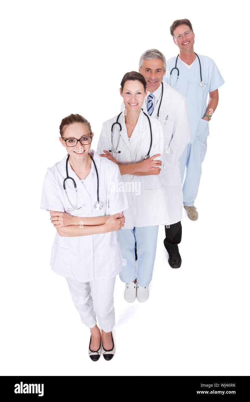 Queue of people in hospital Cut Out Stock Images & Pictures - Alamy