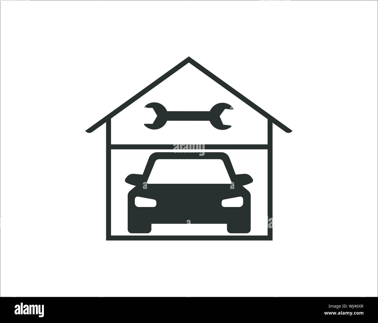 Garage car icon flat vector image Stock Vector Image & Art - Alamy