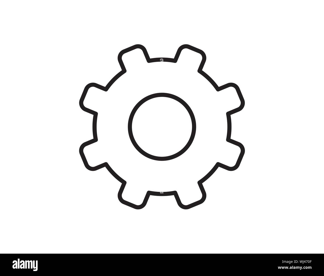 Settings vector icon line symbol - Vector Stock Vector Image & Art - Alamy