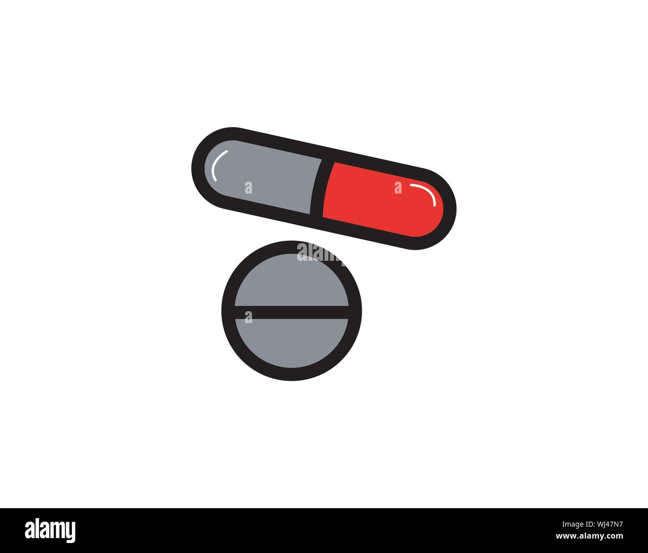 Capsule pills drugs health Stock Vector Images - Alamy