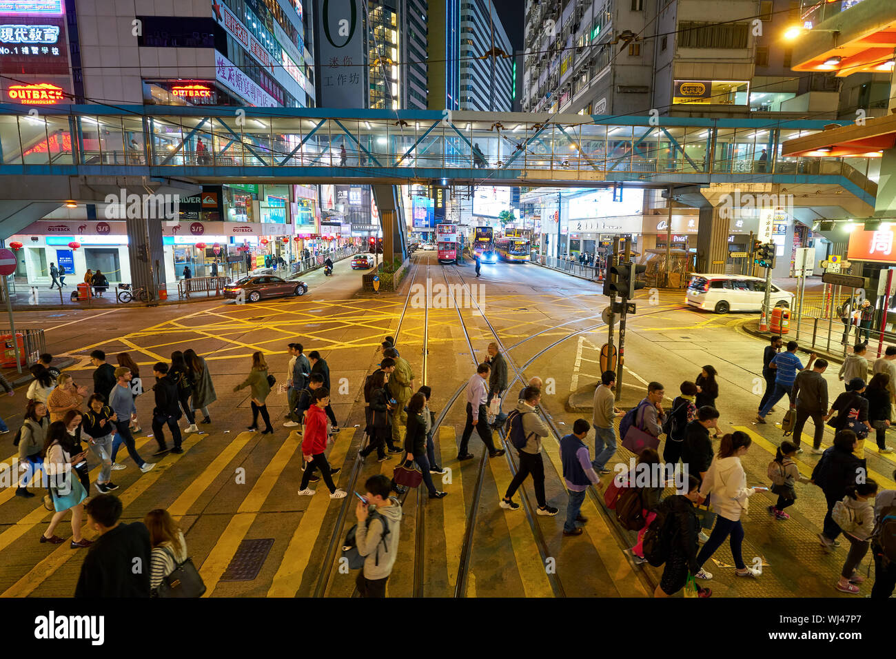 HONG KONG, CHINA - CIRCA JANUARY, 2019: Hong Kong at night Stock Photo ...