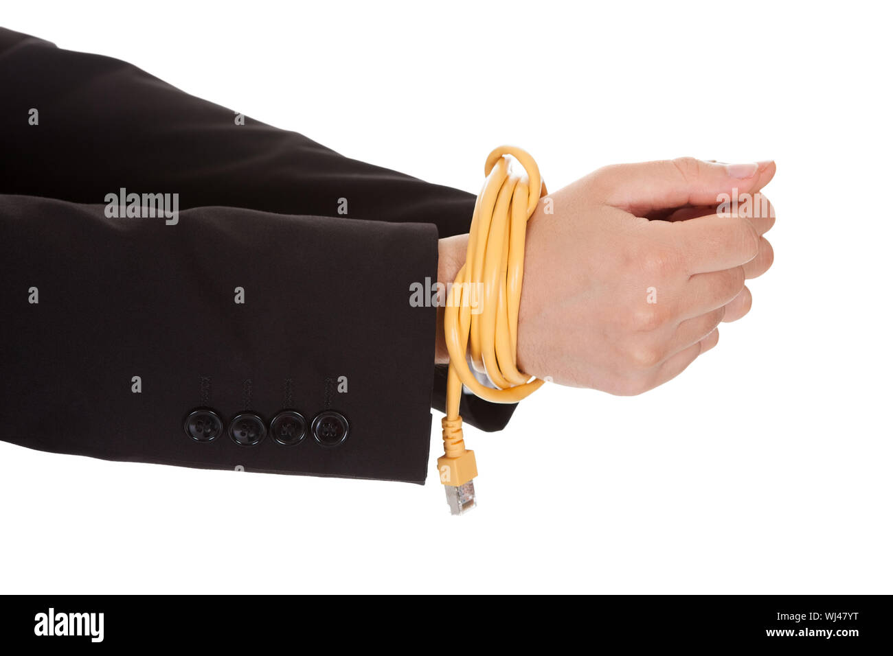 Hands tied up cable hi-res stock photography and images - Alamy