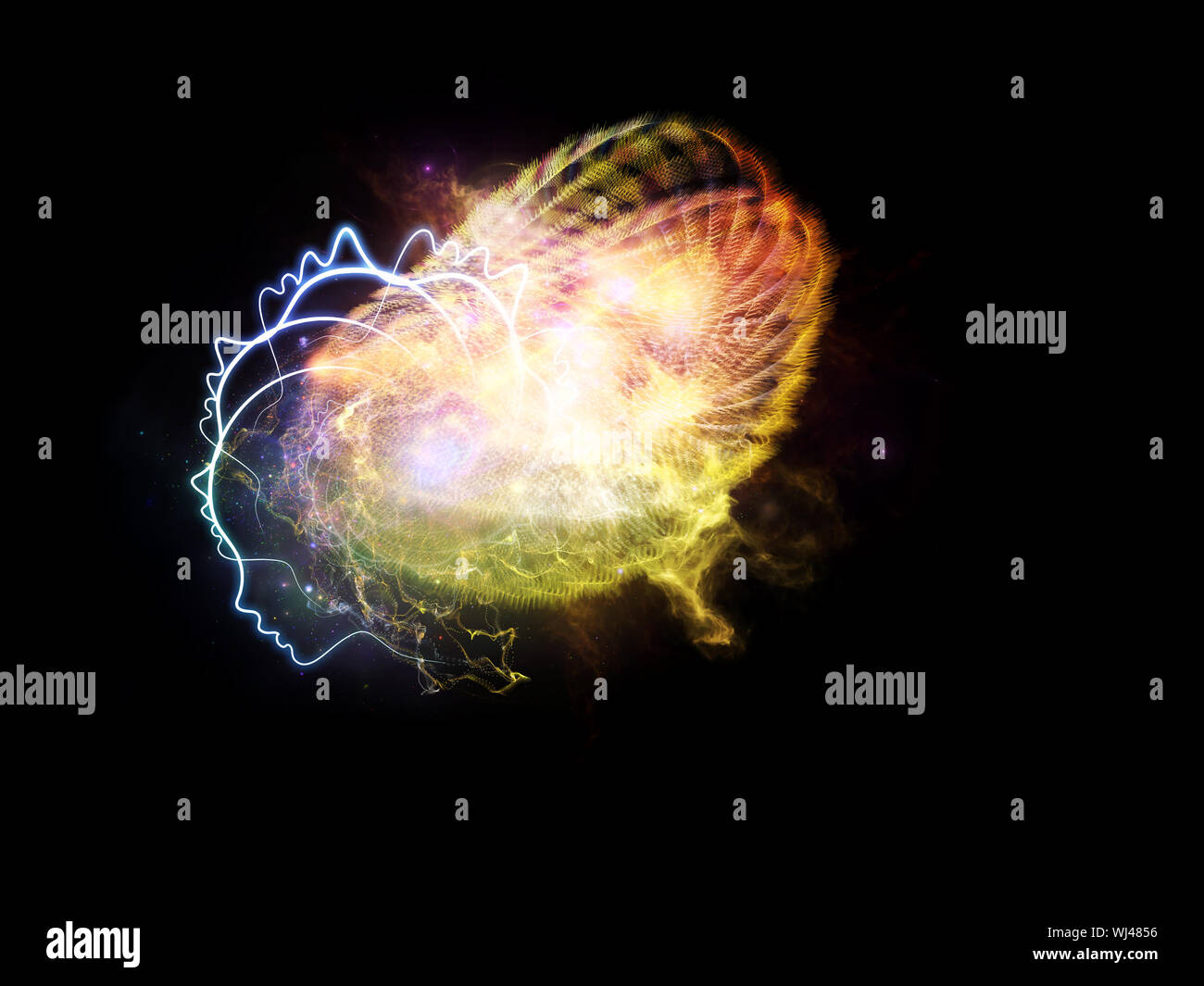 Light Soul series. Design made of child line profile and lights on the ...
