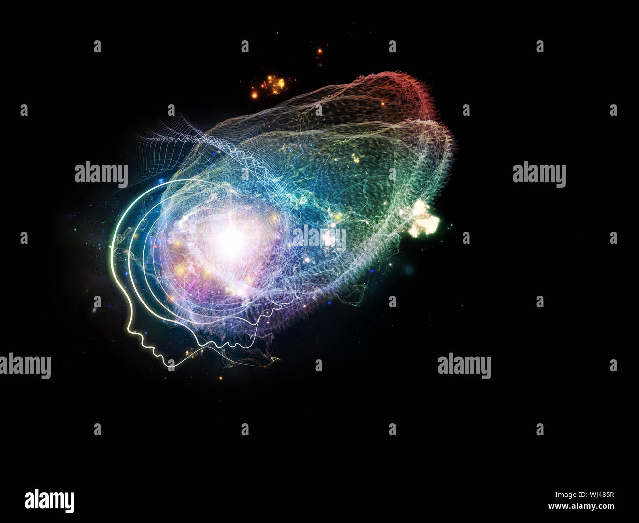 Light Soul series. Design made of child line profile and lights on the ...
