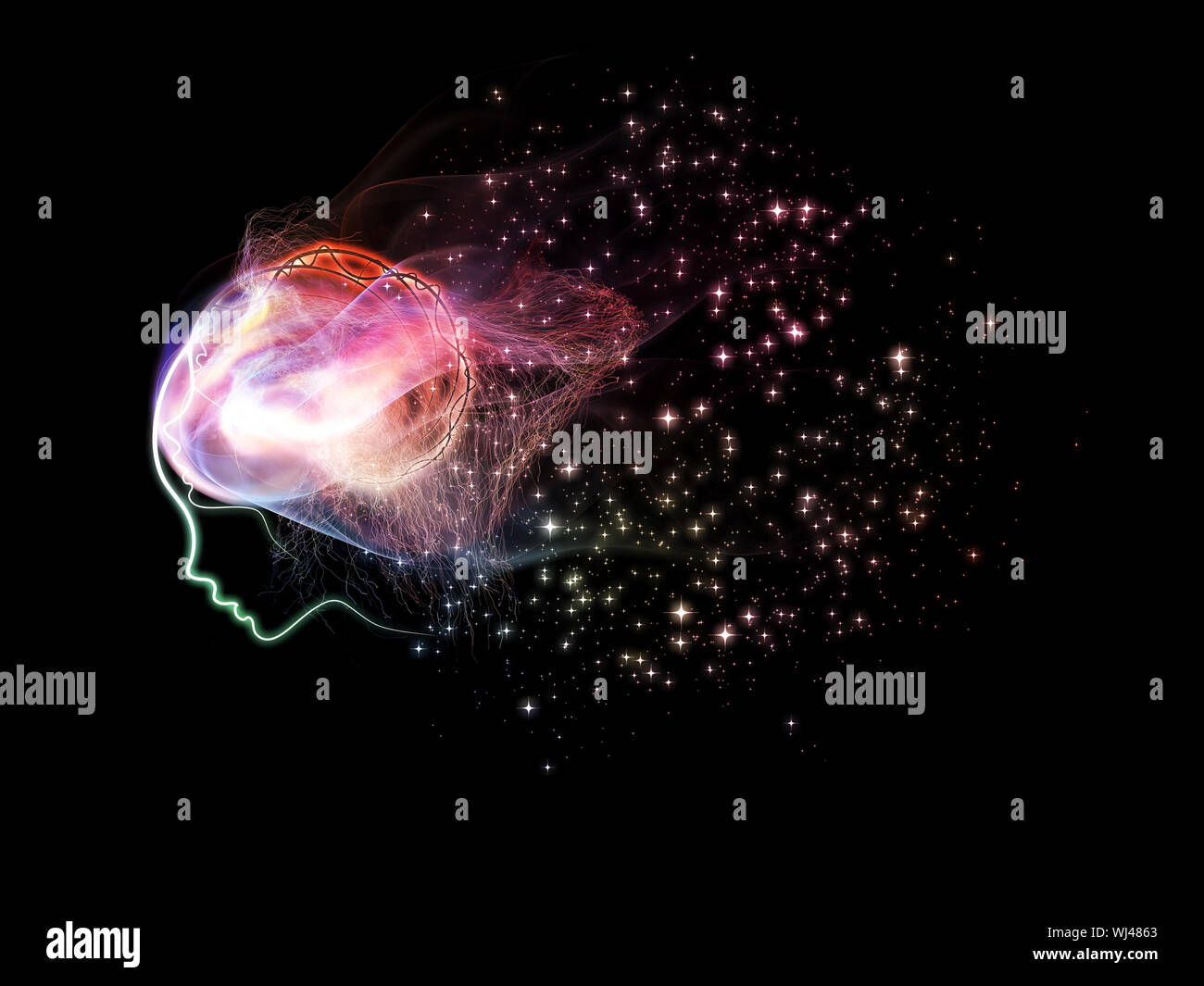Light Soul series. Design made of child line profile and lights on the ...