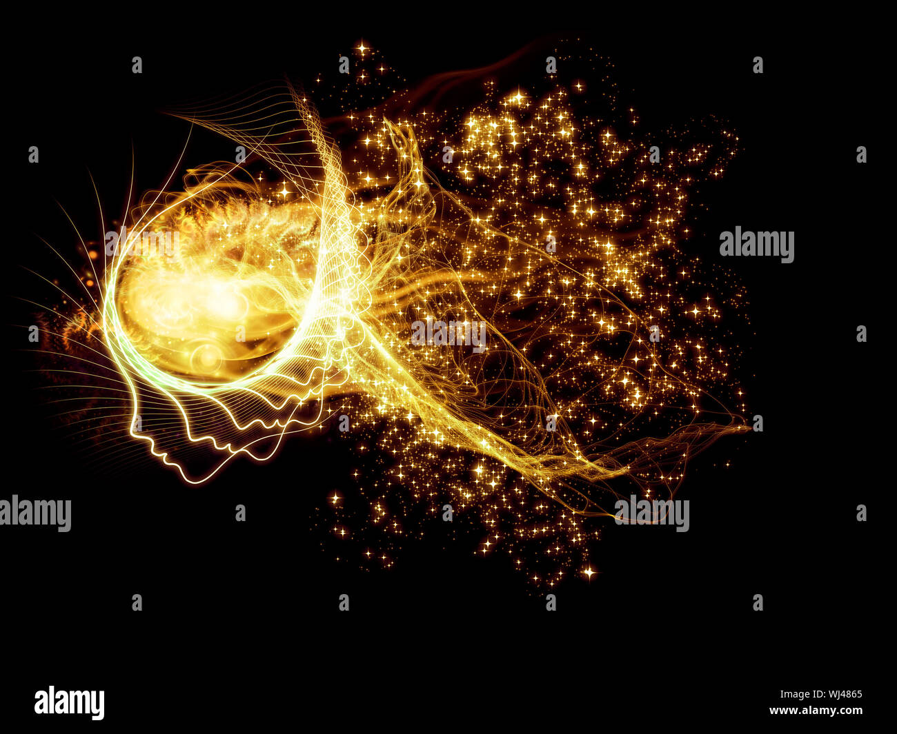 Light Soul series. Design made of child line profile and lights on the ...