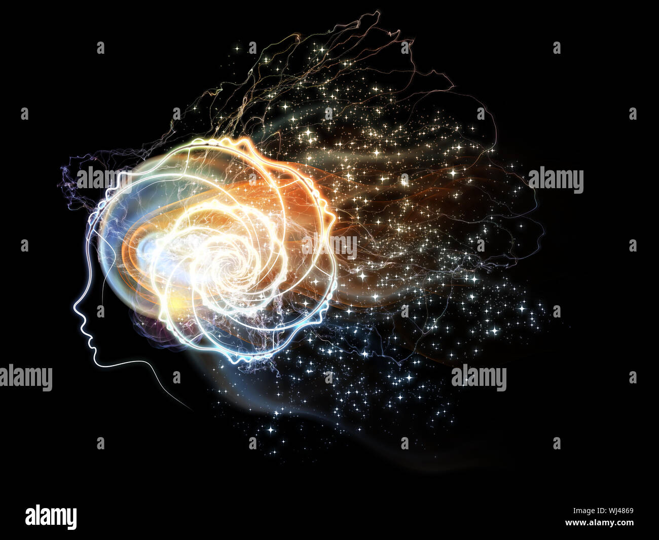 Light Soul series. Design made of child line profile and lights on the ...