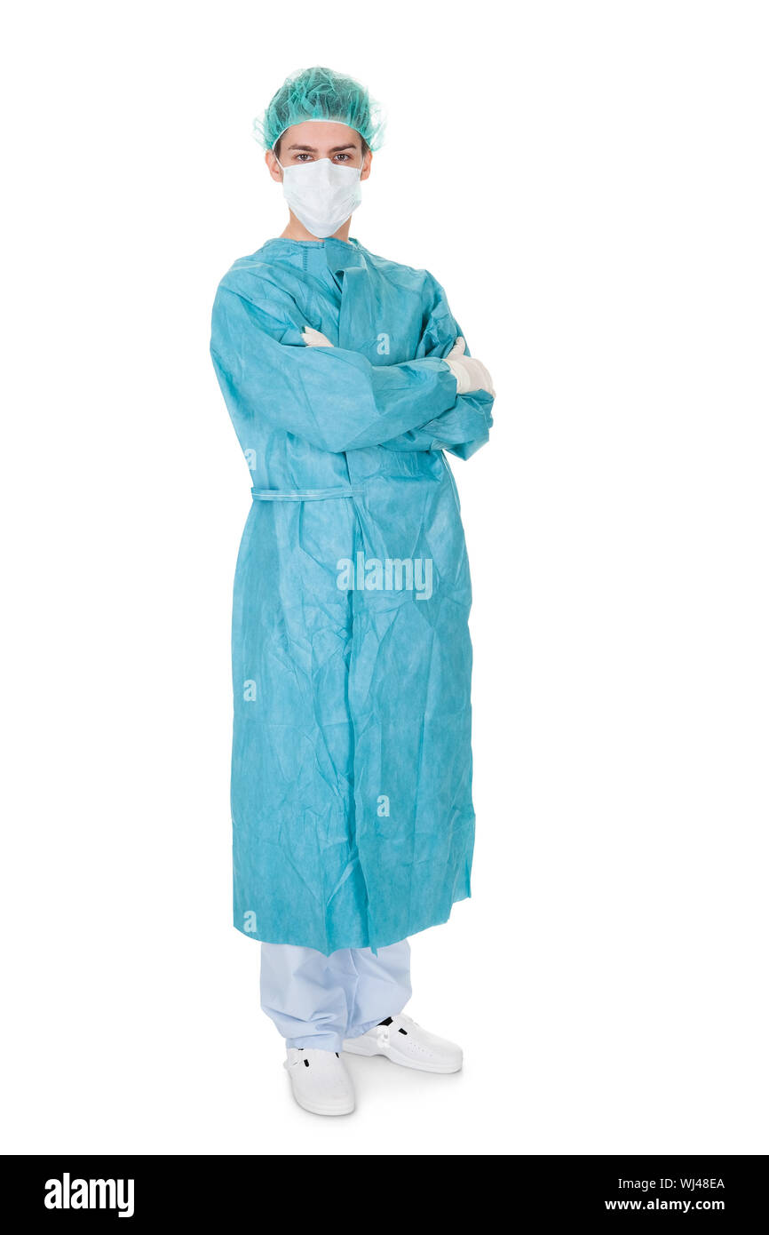 Full body studio portrait of a young male surgeon Stock Photo - Alamy