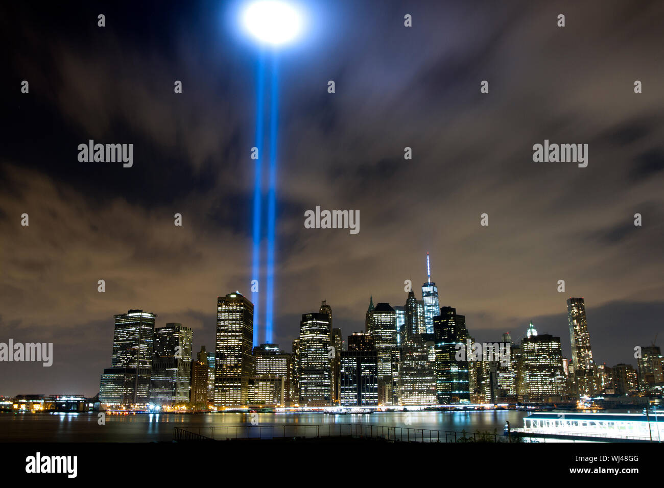 World trade center tribute in light hi-res stock photography and images ...