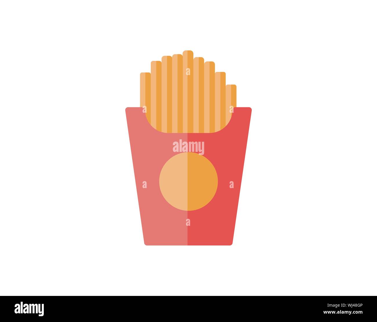 Fast food, French fries, tasty street food. French fries in paper box ...