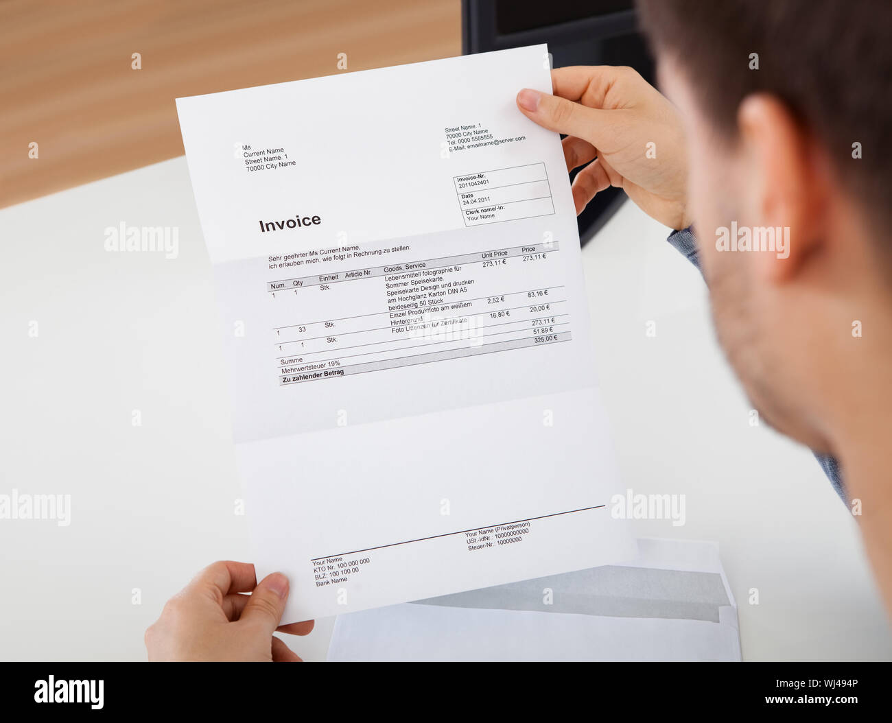 Review invoice hi-res stock photography and images - Alamy