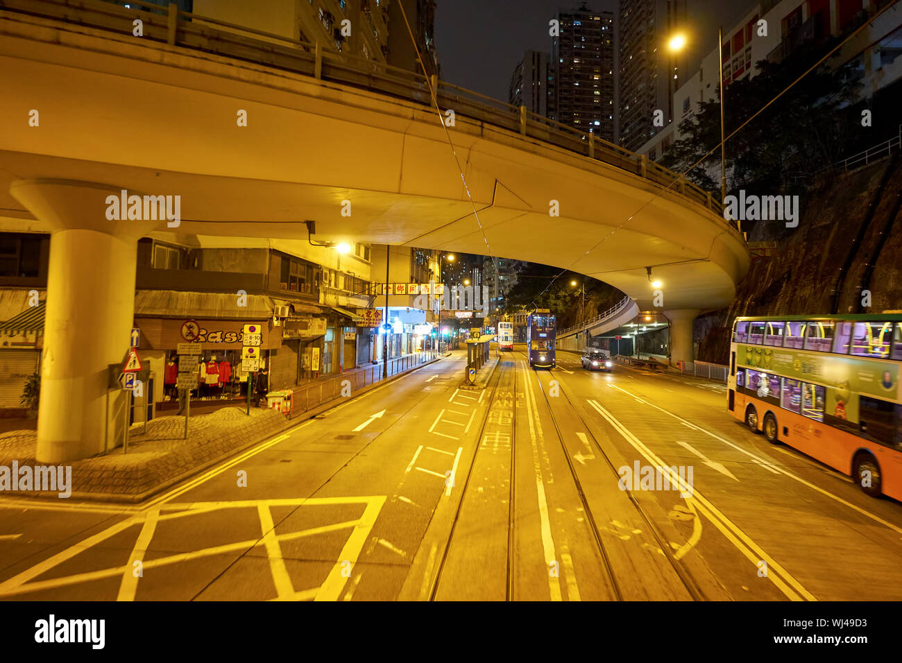Hong kong circa city night hi-res stock photography and images - Alamy