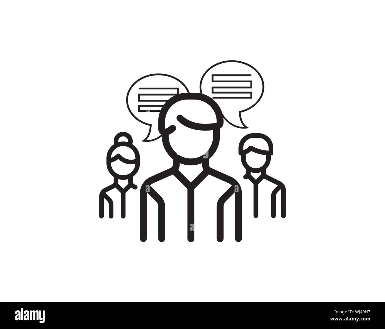 Staff chat icon outline Stock Vector Images - Alamy