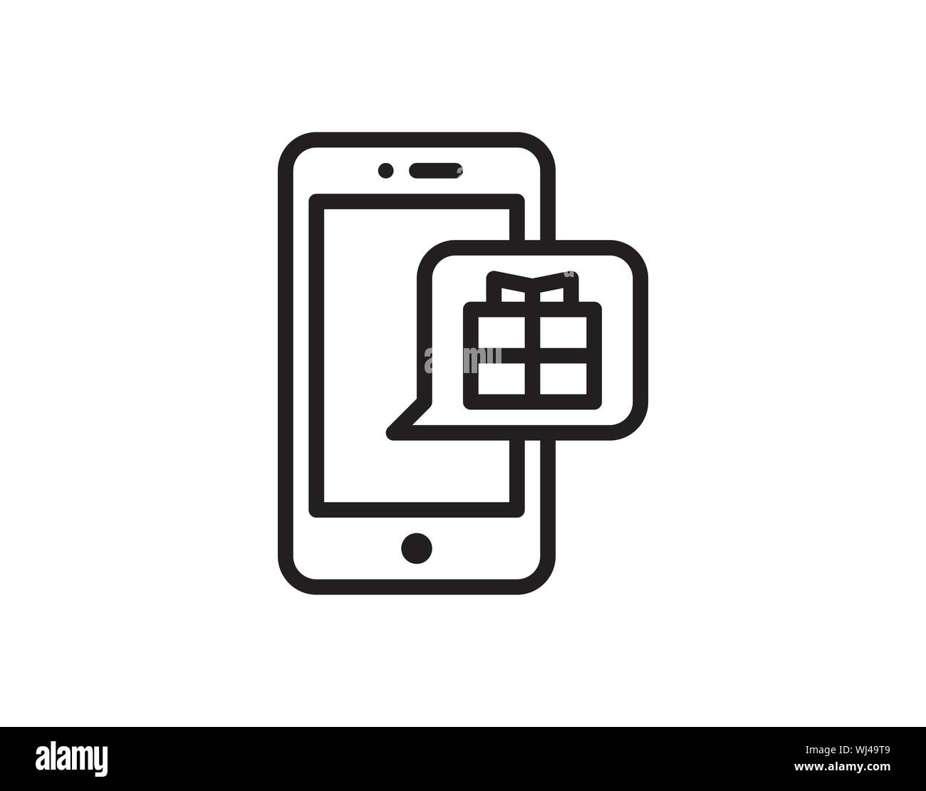 Phone message notification illustration Cut Out Stock Images & Pictures ...