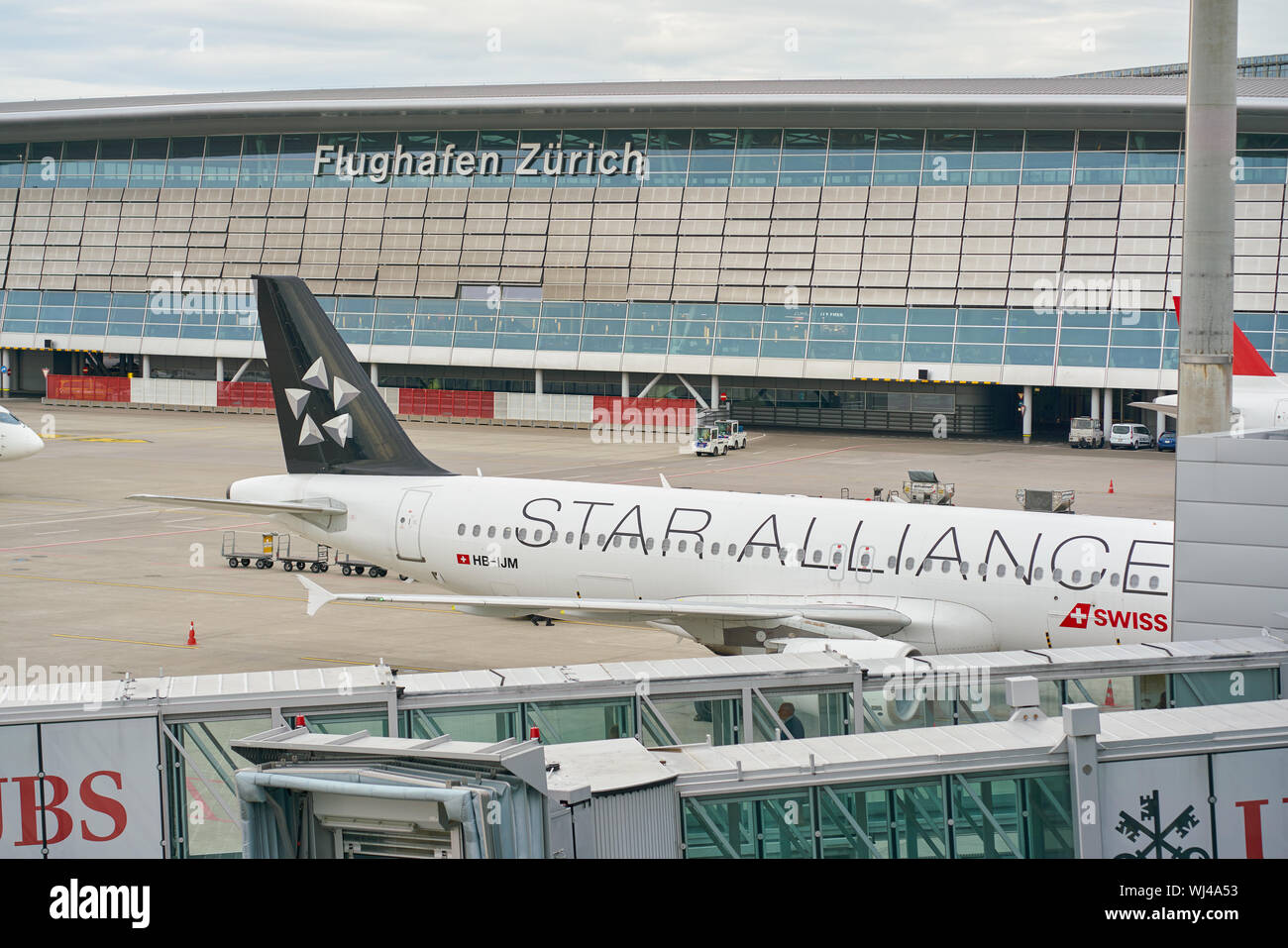 ZURICH, SWITZERLAND - CIRCA OCTOBER, 2018: an aircraft on tarmac in ...