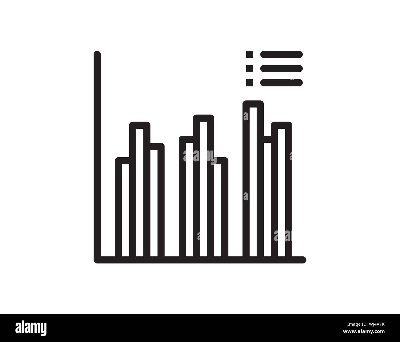 Graphic bars analysis icon Stock Vector Images - Alamy