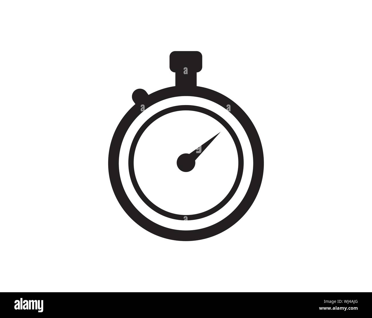 Stopwatch / stop watch timer flat vector icon for apps and websites ...