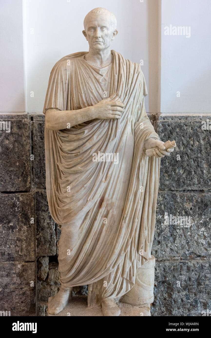Italy, Naples, national museum, marble statue Stock Photo - Alamy