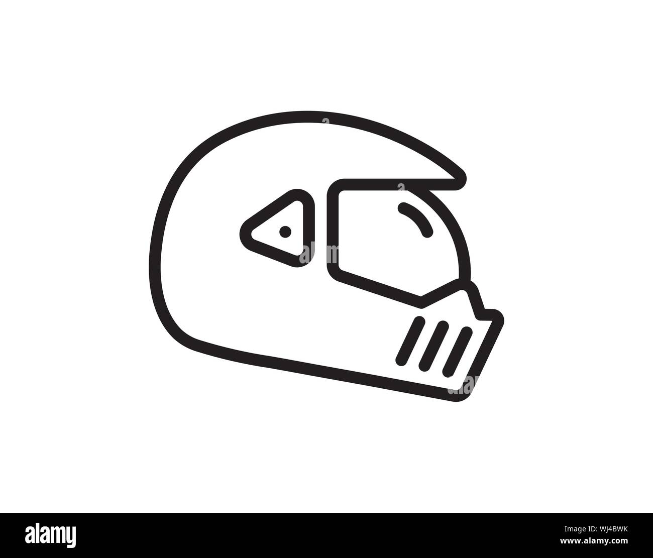 Modern motorcycle helmet line icon vector image Stock Vector Image ...