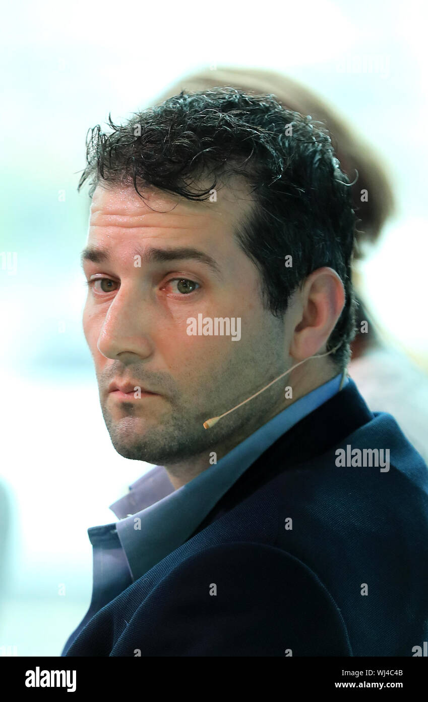 Bryan Dove, CEO of Skyscanner, speaking in the A'DAM Tower in Amsterdam ...