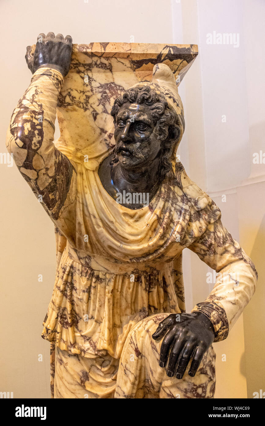 Italy, Naples, national museum, marble sculpture Stock Photo - Alamy