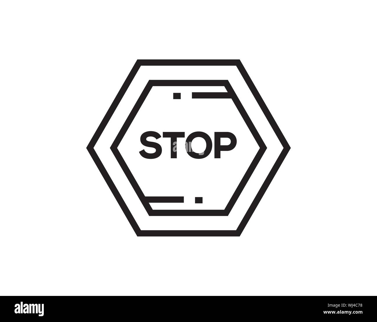 Stop sign vector image Stock Vector Image & Art - Alamy